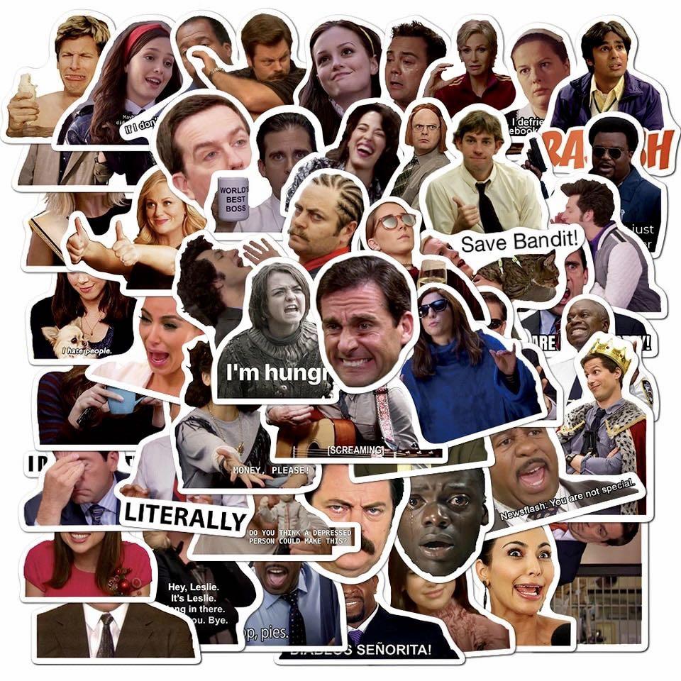 (Stickers) 50pc Memes Comedy American Tv Sitcoms Movies Reference The ...