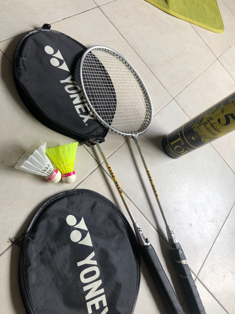 Tennis + Badminton + Table Tennis Rackets with balls and net, Sports ...