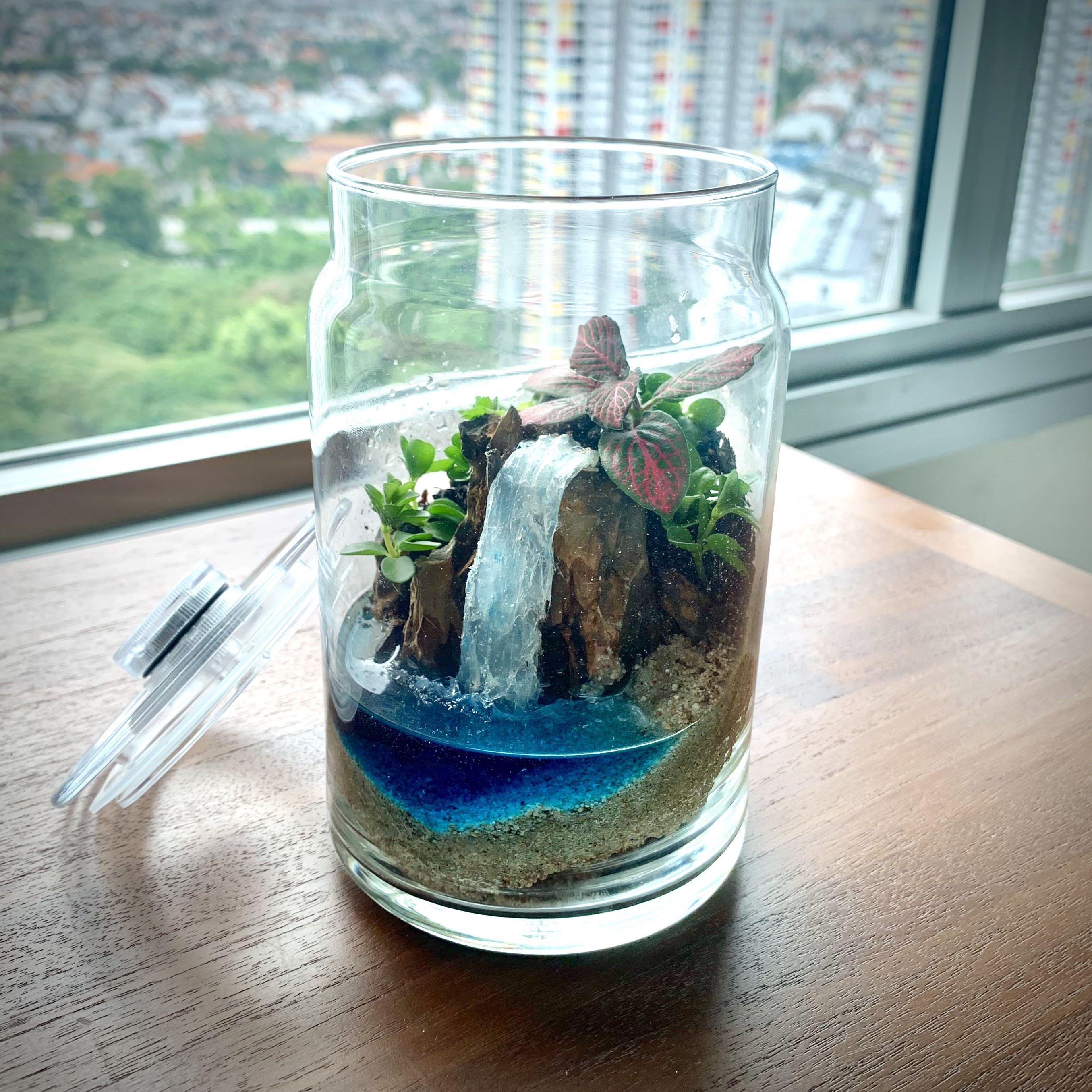 Terrarium with waterfall, Furniture & Home Living, Home Decor ...