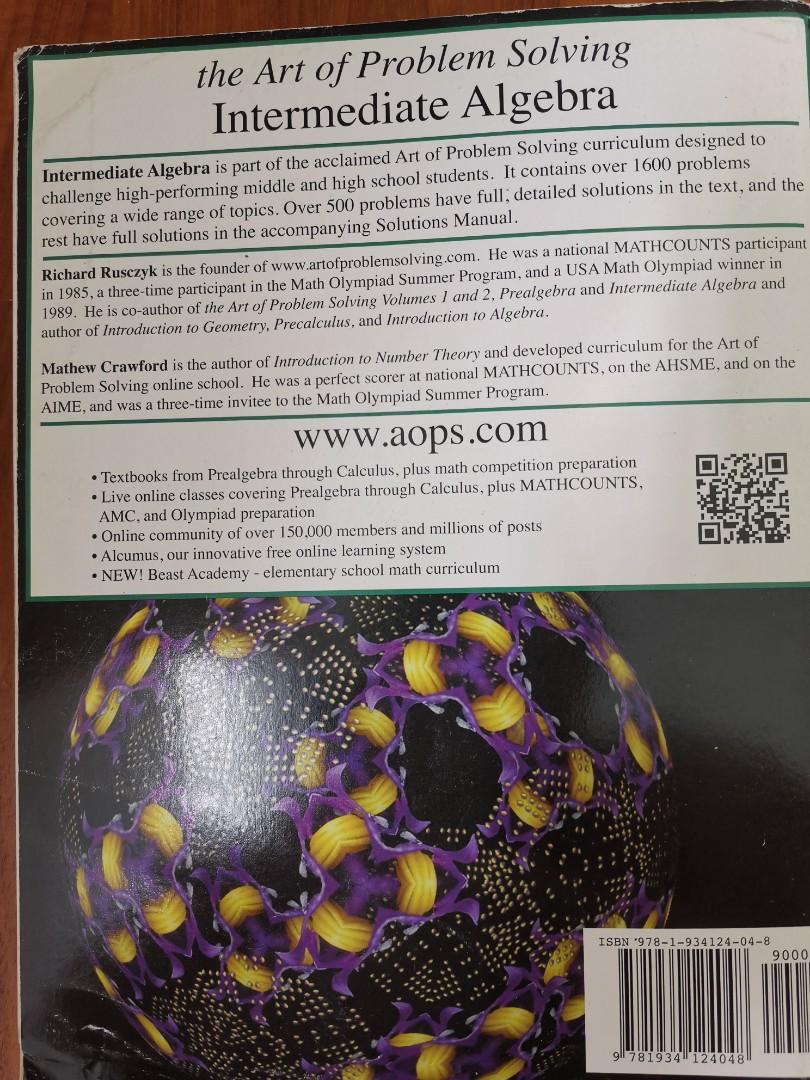 The Art of Problem Solving Intermediate Algebra, Hobbies & Toys, Books ...