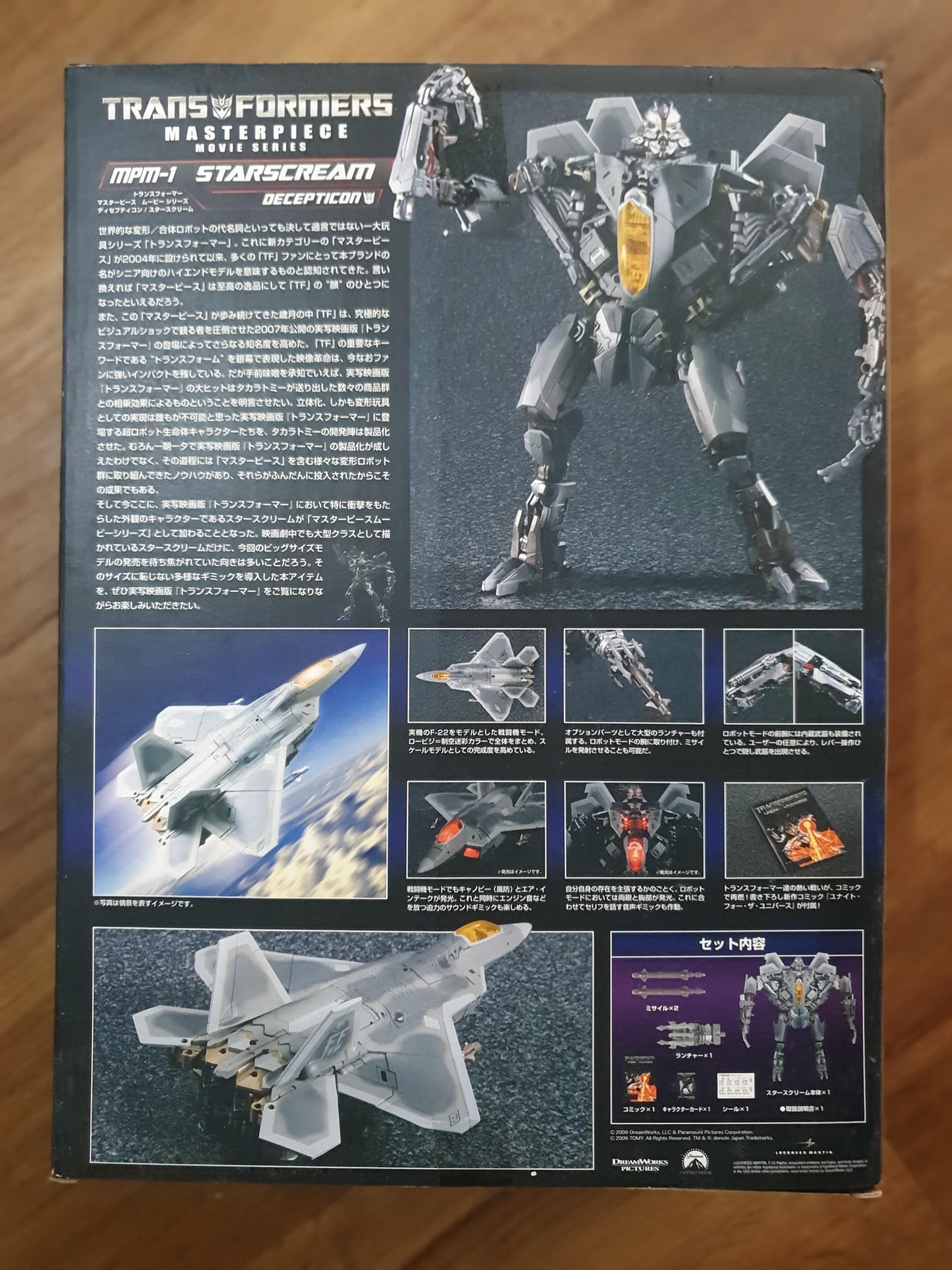 Transformers Movie Masterpiece Starscream MPM-1, Hobbies & Toys, Toys ...