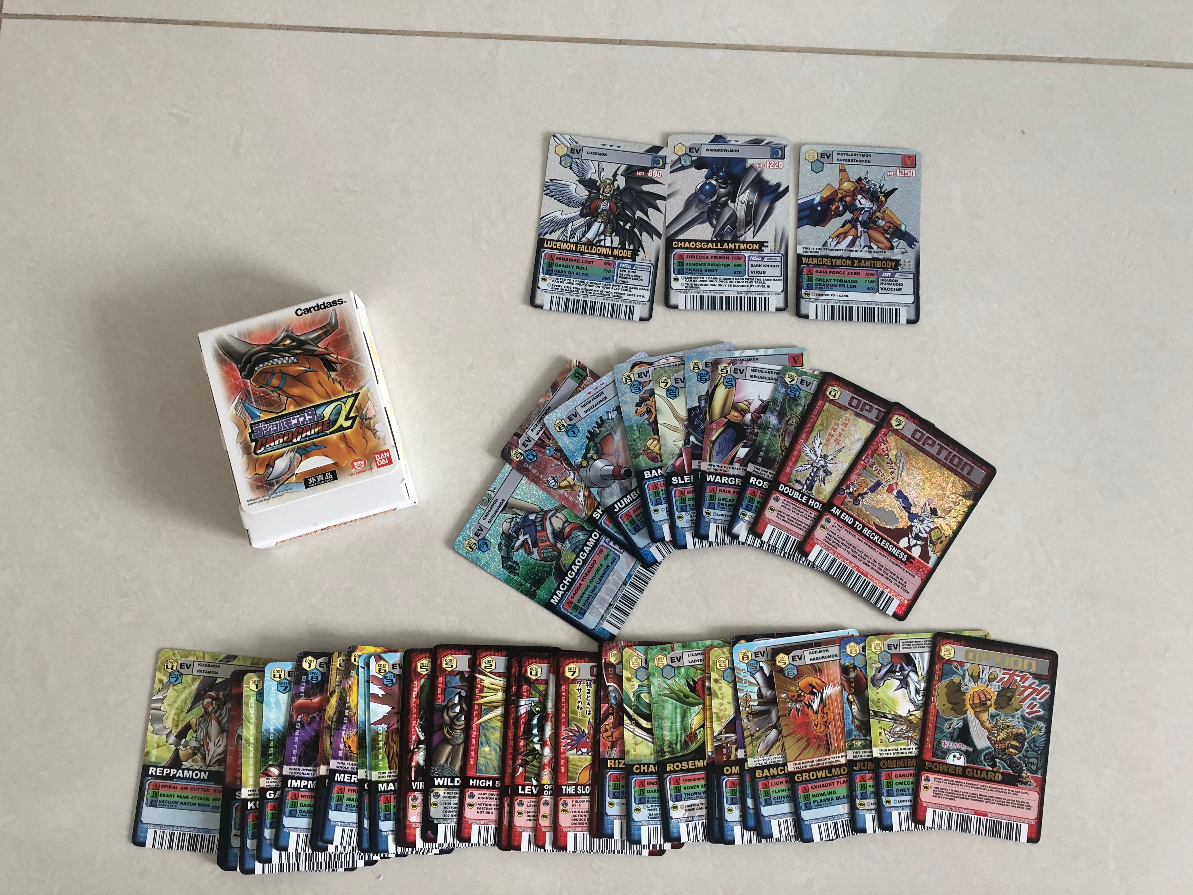 Ultra Rare Digimon Alpha Code carddass card game evolution 2011 set box ...