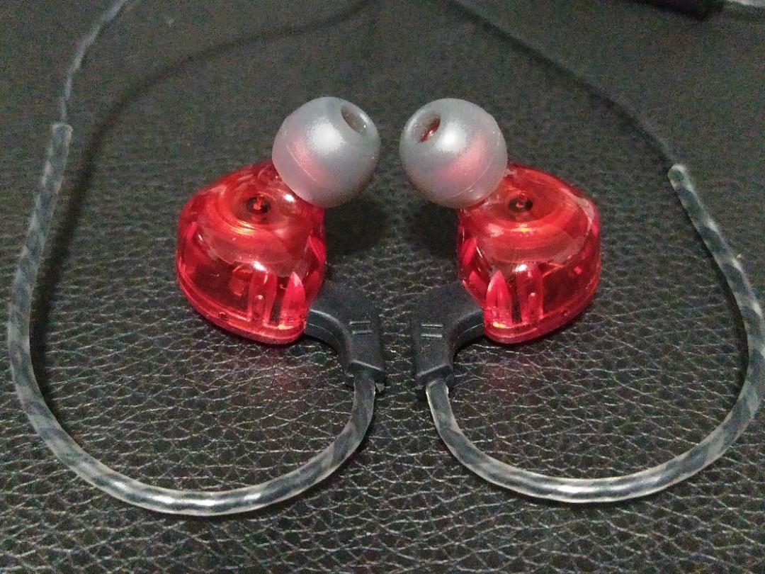 X2 IEM Earphones (Red) / 2-pin to 3.5mm / comes w mic, Audio, Portable ...
