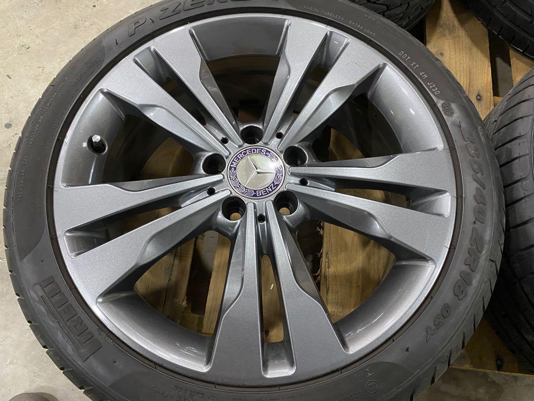 18 inch Original Mercedes Rims + Tyres, Car Accessories, Tyres & Rims ...