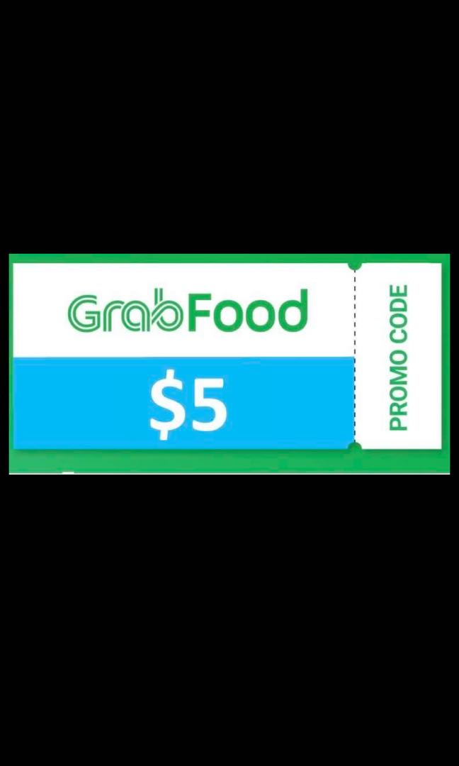 $5 Grabfood Voucher, Tickets & Vouchers, Vouchers on Carousell