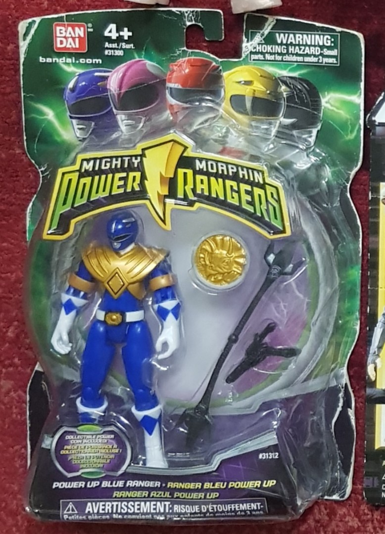 POWER UP coins Mighty Morphing Power Rangers MMPR Armoured Blue ...