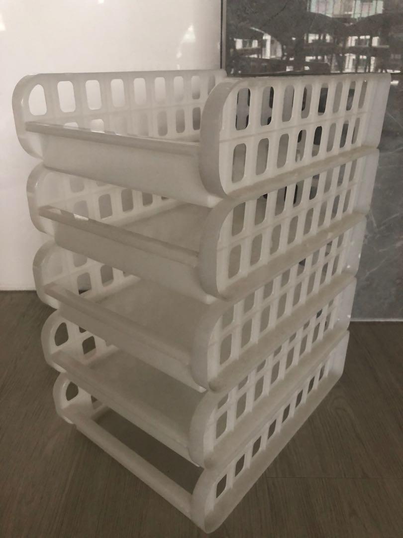 Daiso Stackable Tray, Furniture & Home Living, Home Improvement ...