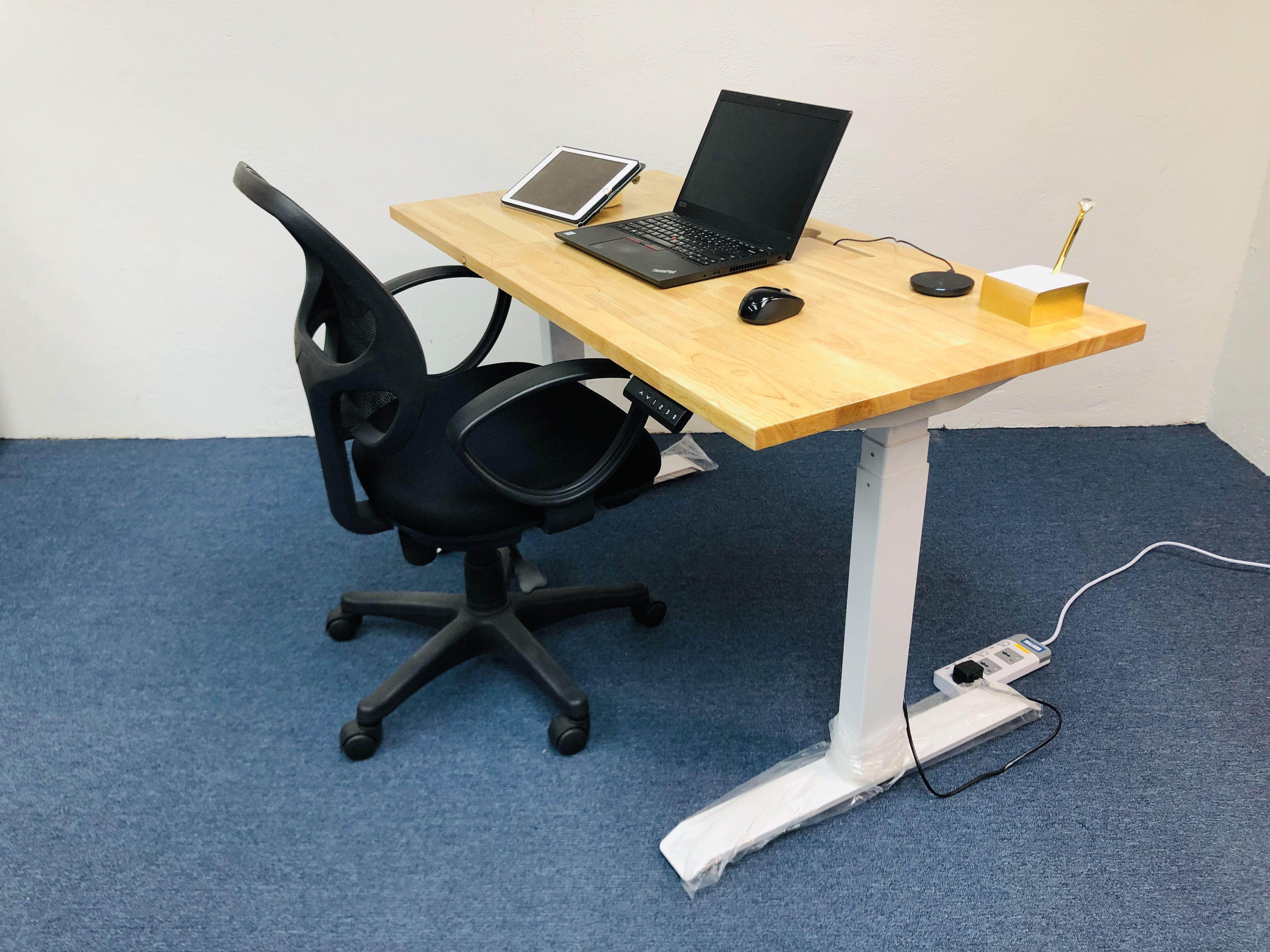 Electric Height Adjustable Study Office Table. E-DESK, Furniture & Home ...