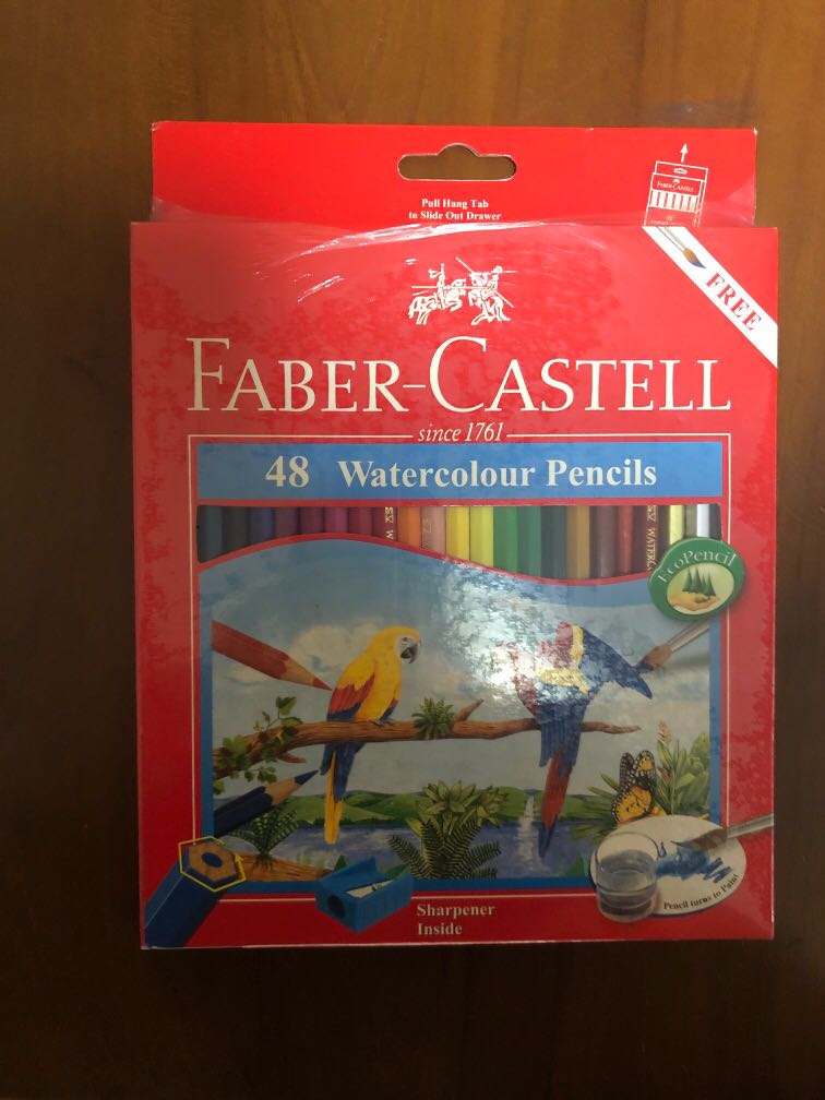 Faber-Castell 48 Watercolour Pencils, Hobbies & Toys, Stationery ...