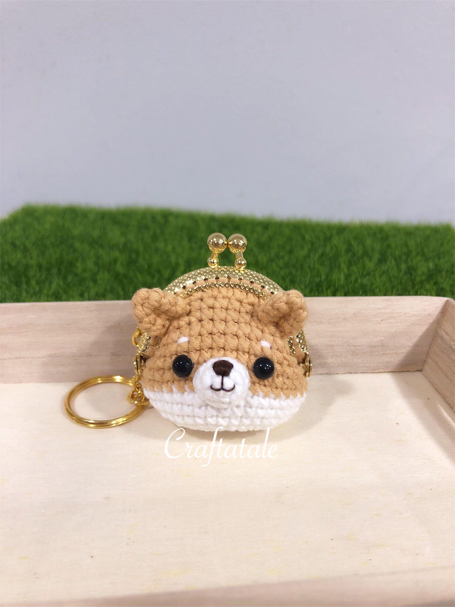SOLD ~ Handmade Crochet Amigurumi Shiba Inu Dog Mini Coin Purse ...