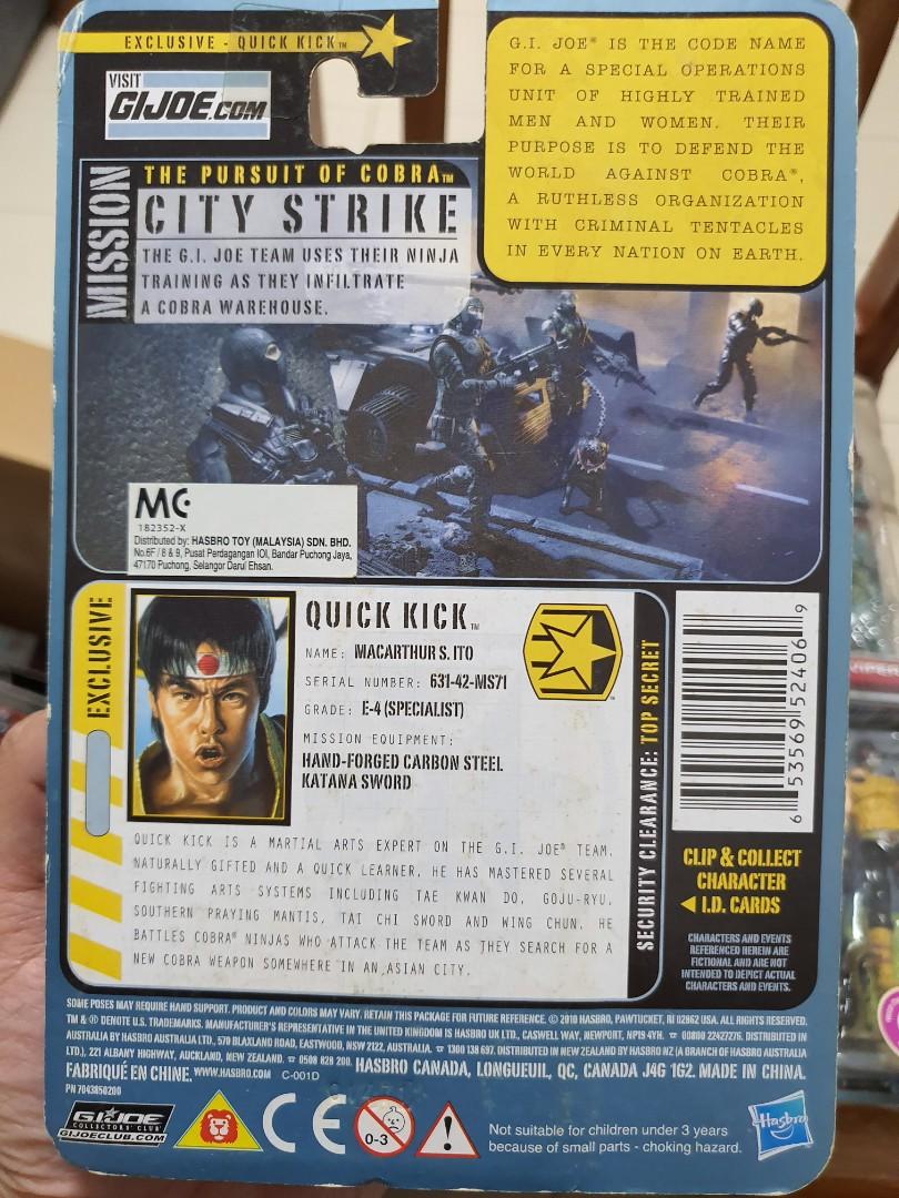 Hasbro G.I. Joe Quick Kick POC GI Joe, Hobbies & Toys, Toys & Games on ...