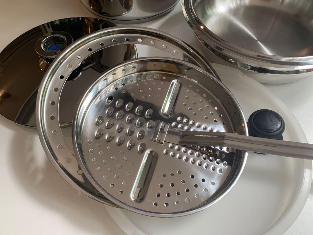 Healthyware large stainless steel pot with accessories, Furniture ...