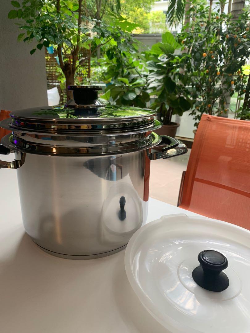 Healthyware large stainless steel pot with accessories, Furniture ...