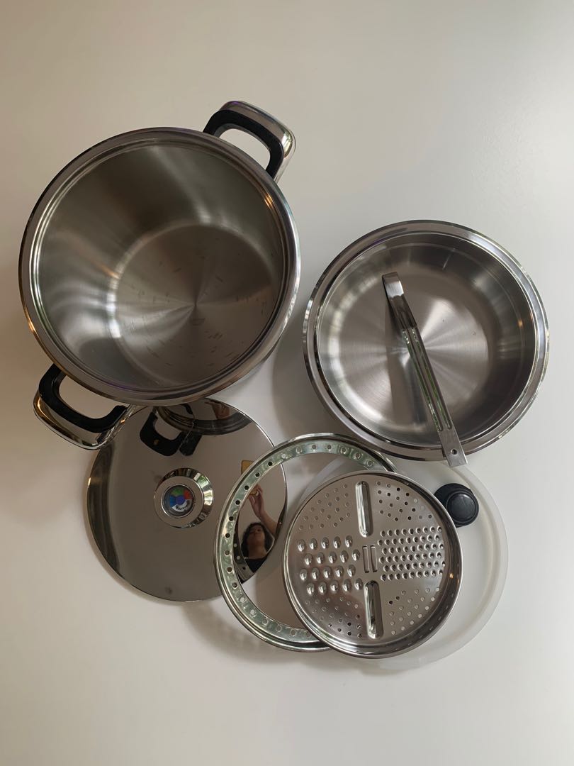 Healthyware large stainless steel pot with accessories, Furniture ...