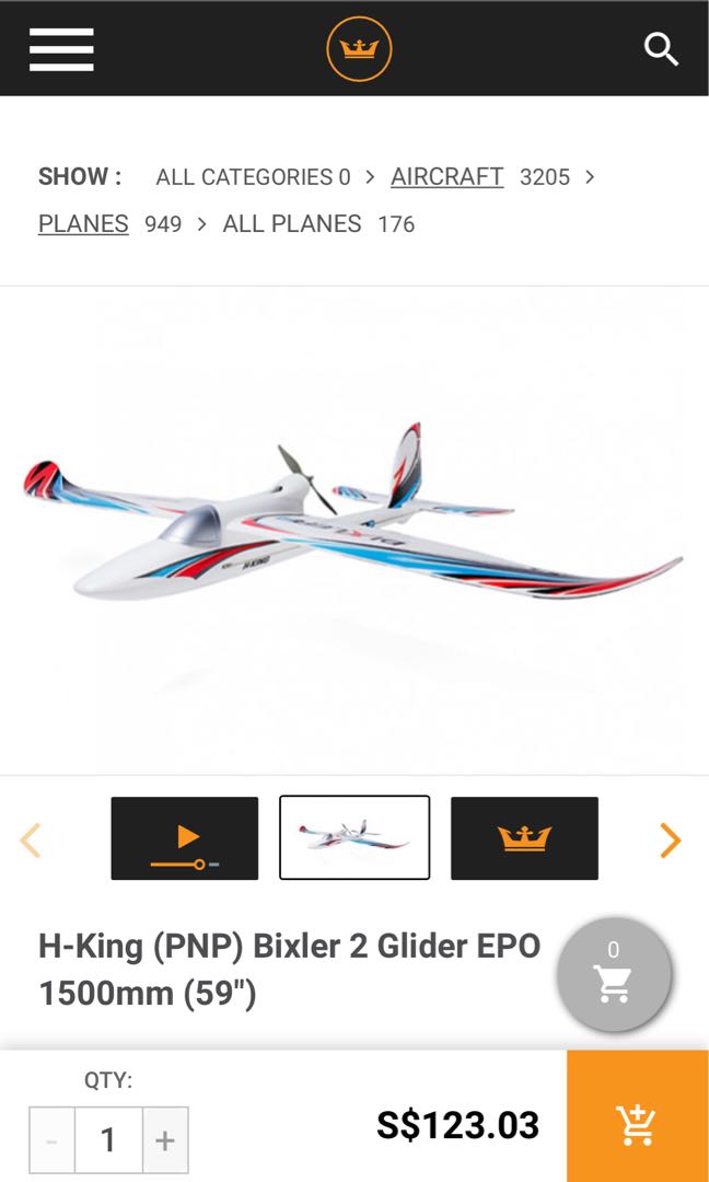 HobbyKing Bixler 2 Glider 1500mm, Babies & Kids, Baby Nursery & Kids ...