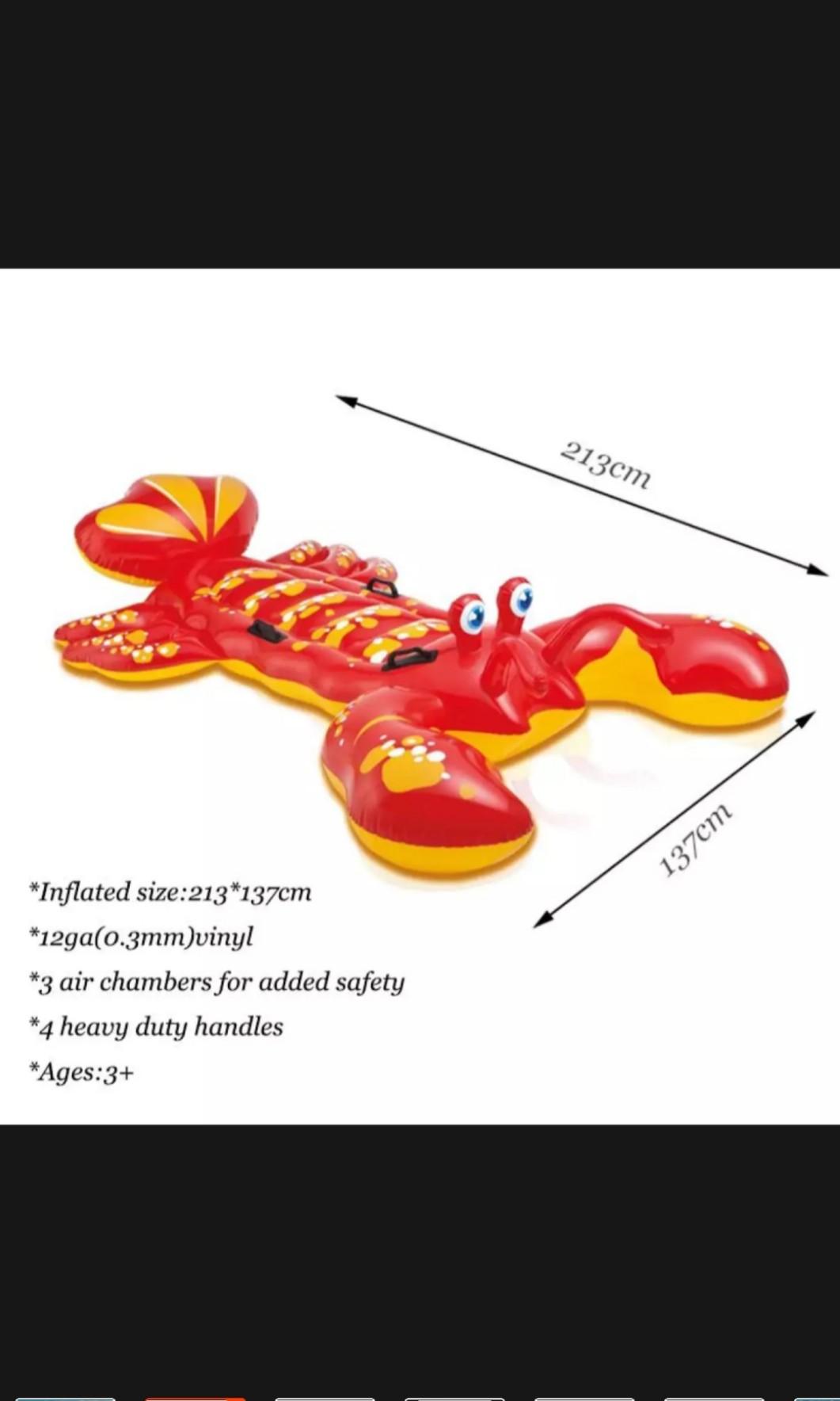 Big lobster swimming float #ToaPayohMRT, Babies & Kids, Baby Nursery ...