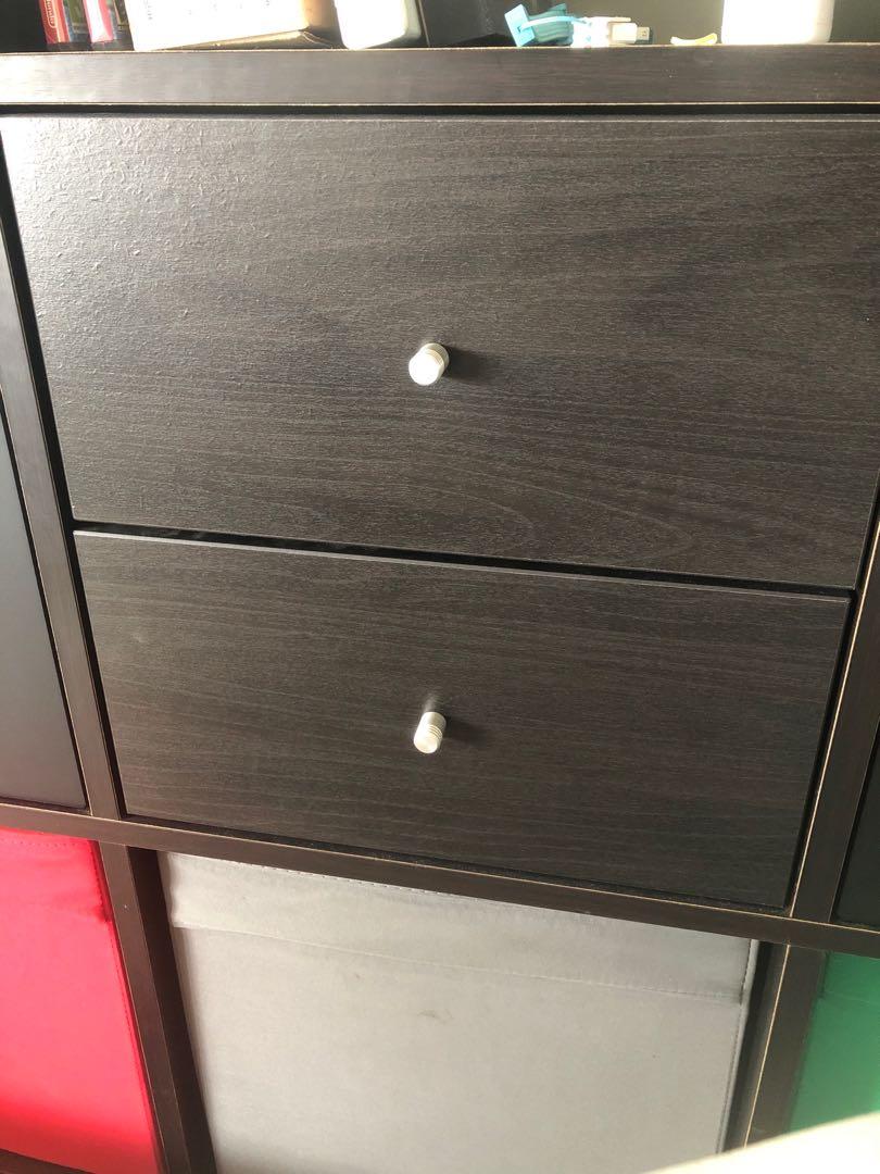 IKEA Kallax Shelving Unit - 5x5 black, Furniture & Home Living ...