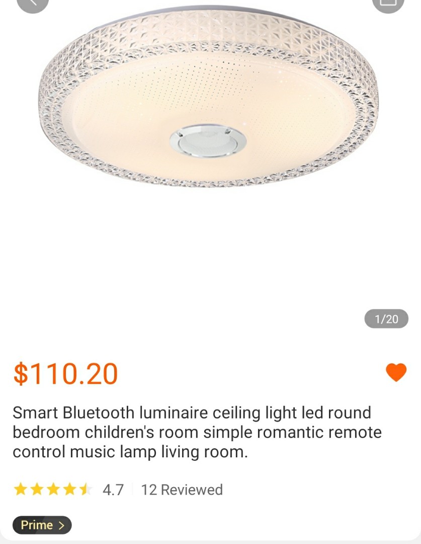 LED ceiling light Bluetooth speaker, app control iLink, D70CM ...