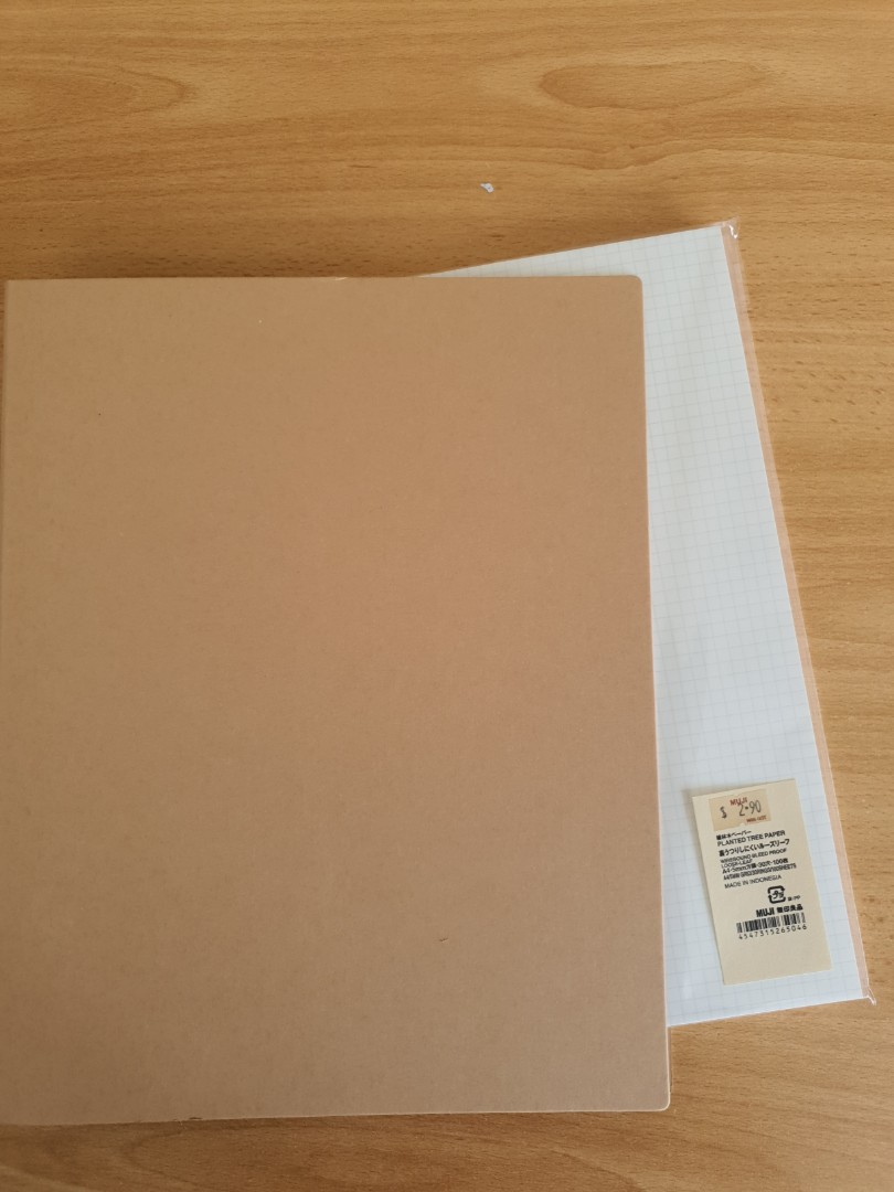 MUJI A4 Ring file with A4 paper, Books & Stationery, Stationery on ...