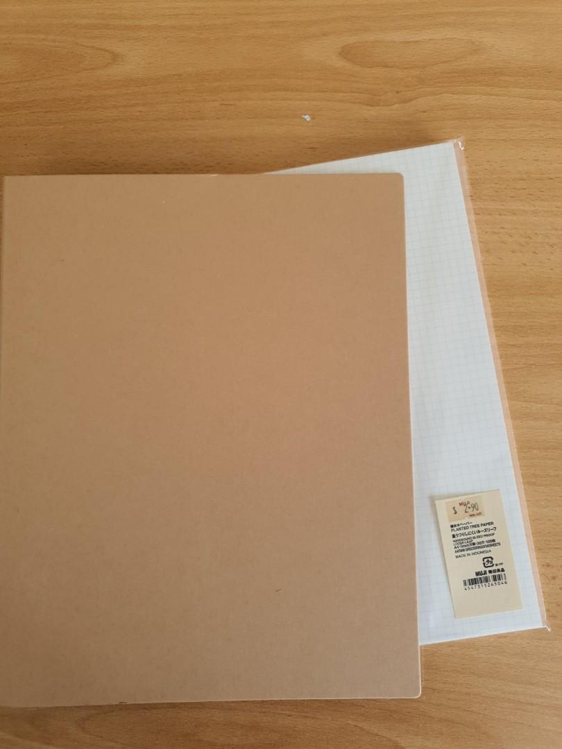 MUJI A4 Ring file with A4 paper, Books & Stationery, Stationery on ...
