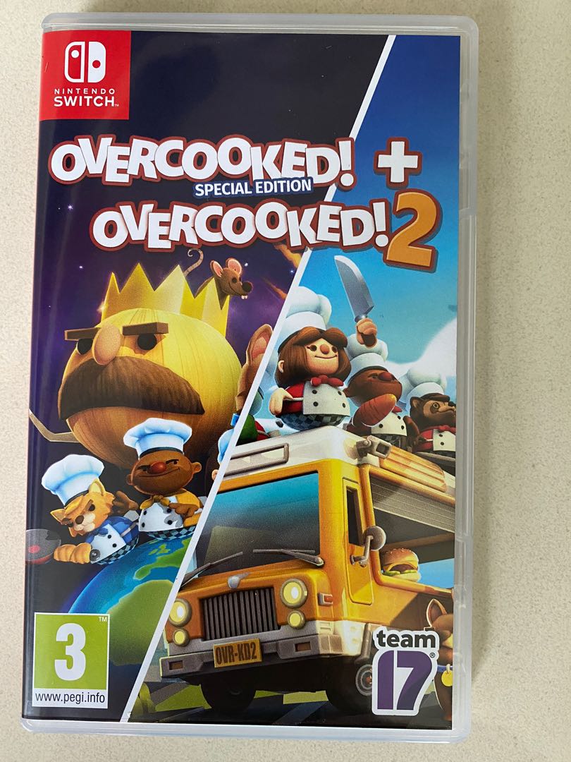 Nintendo Switch Game (2 in 1 overcooked+overcooked 2), Video Gaming ...