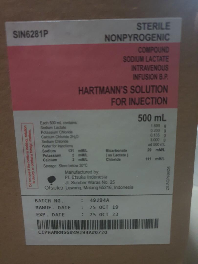 OTSUKA Hartmann's Solution 500ml ( Cat Renal/Kidney Disease), Pet ...