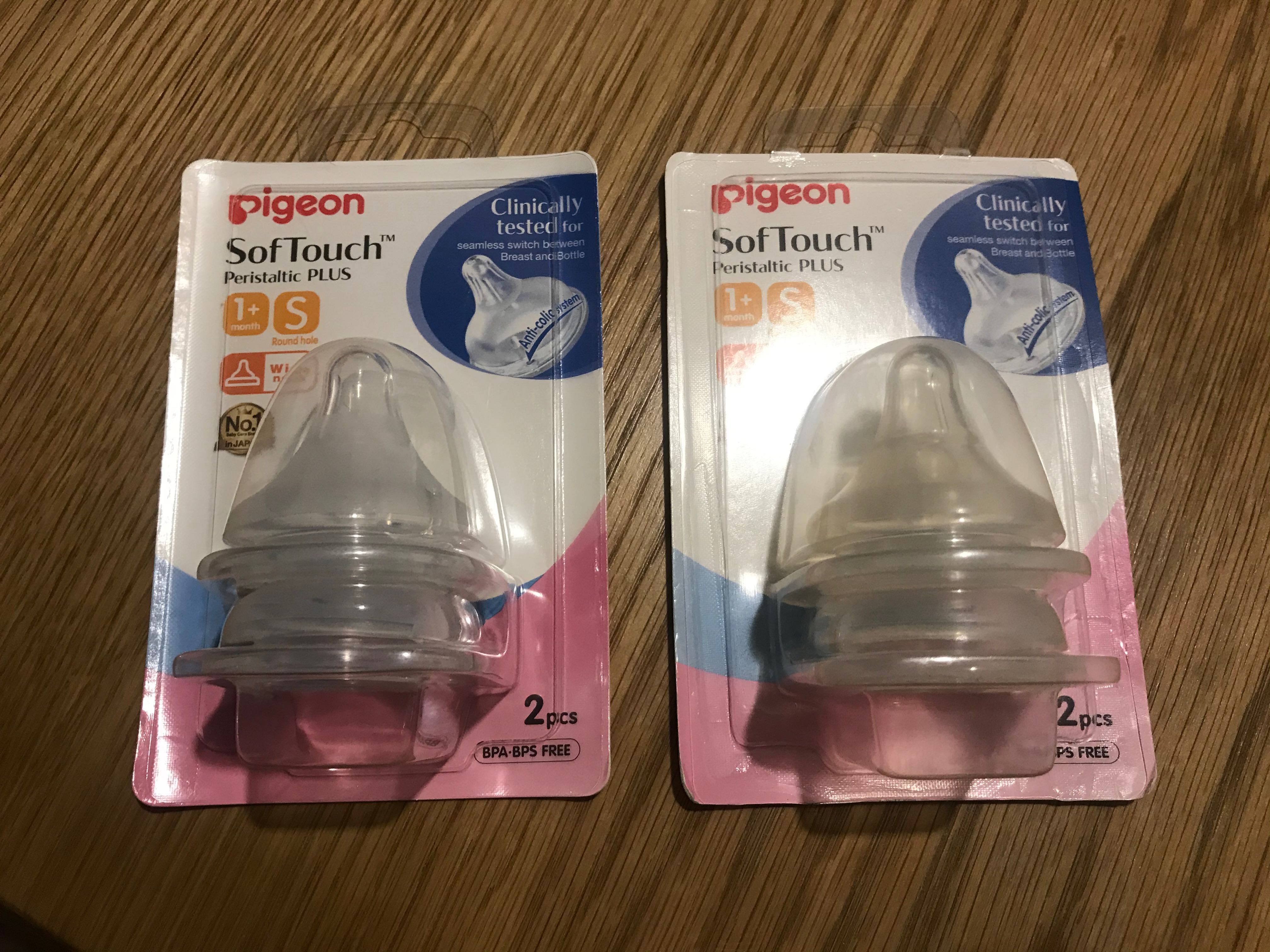 Pigeon Size S Teat (SoftTouch Peristaltic Plus Wide Neck), Babies ...