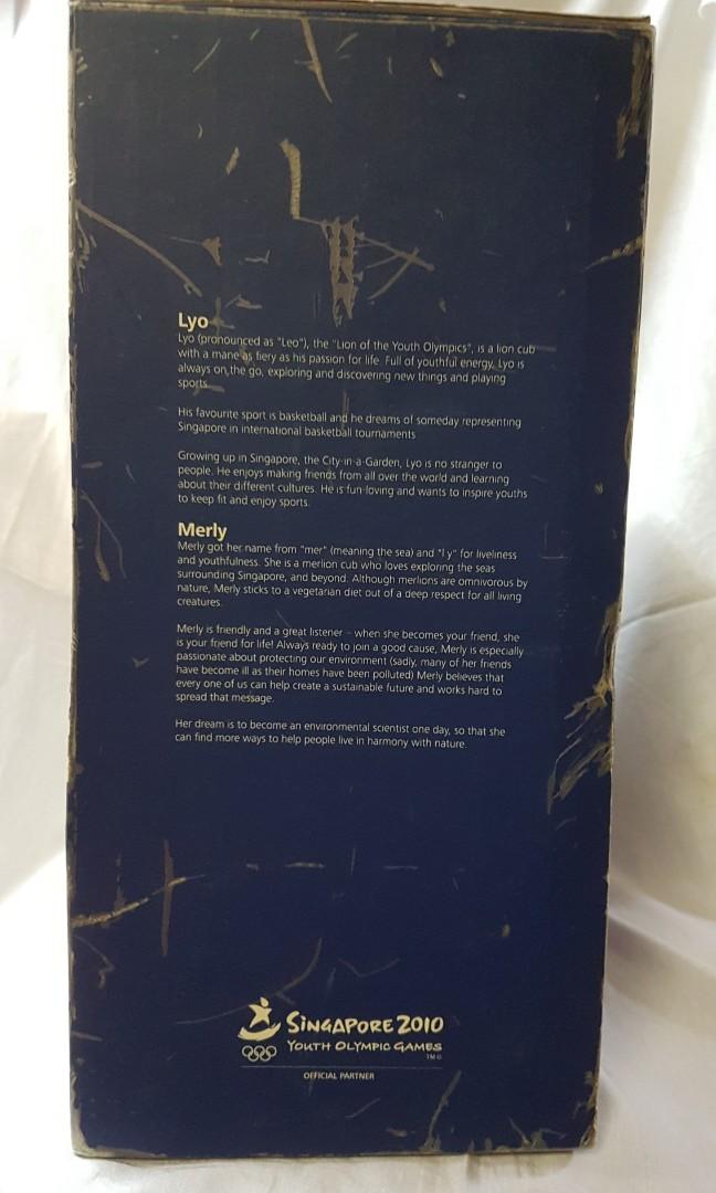 Singapore 2010 Youth Olympic Games Lyo & Merly Stuffed Toys With Box ...