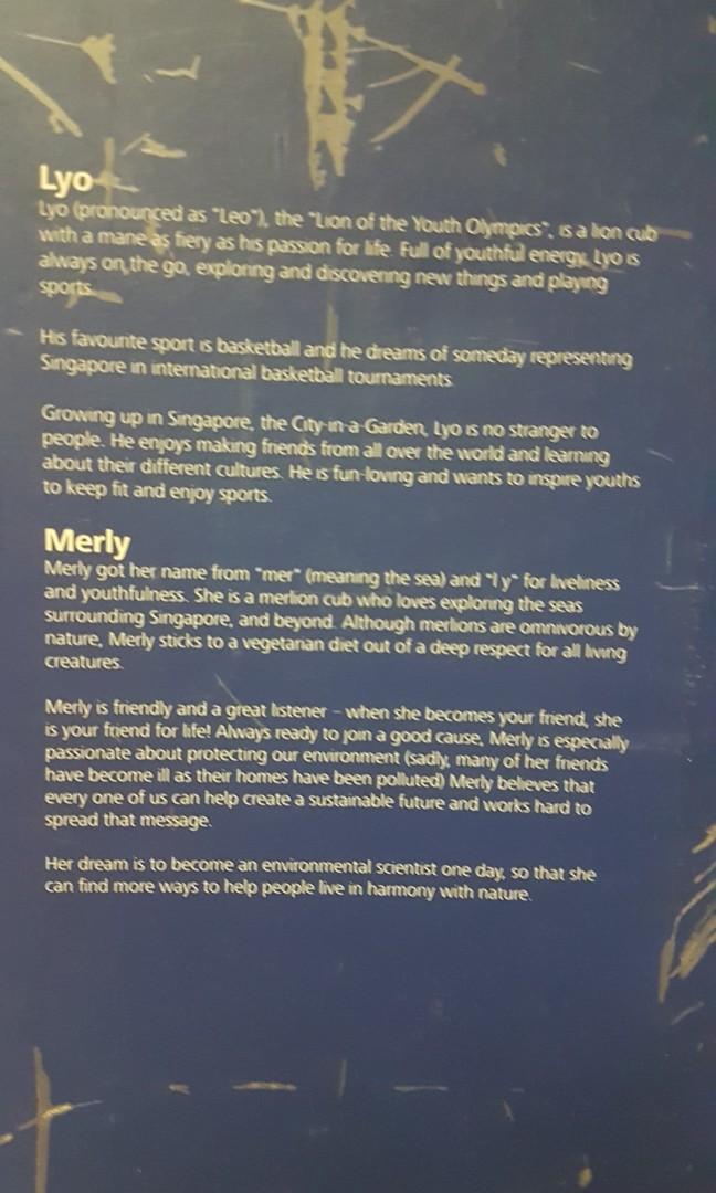 Singapore 2010 Youth Olympic Games Lyo & Merly Stuffed Toys With Box ...