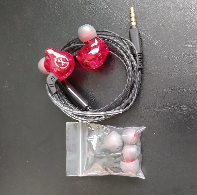 X2 IEM Earphones (Red) / 2-pin to 3.5mm / comes w mic, Audio, Portable ...