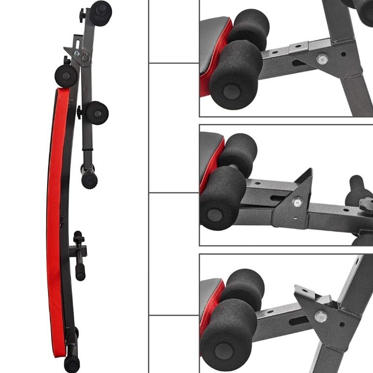 Adjustable Decline AB Sit-up Workout Foldable Gym Bench, Sports ...