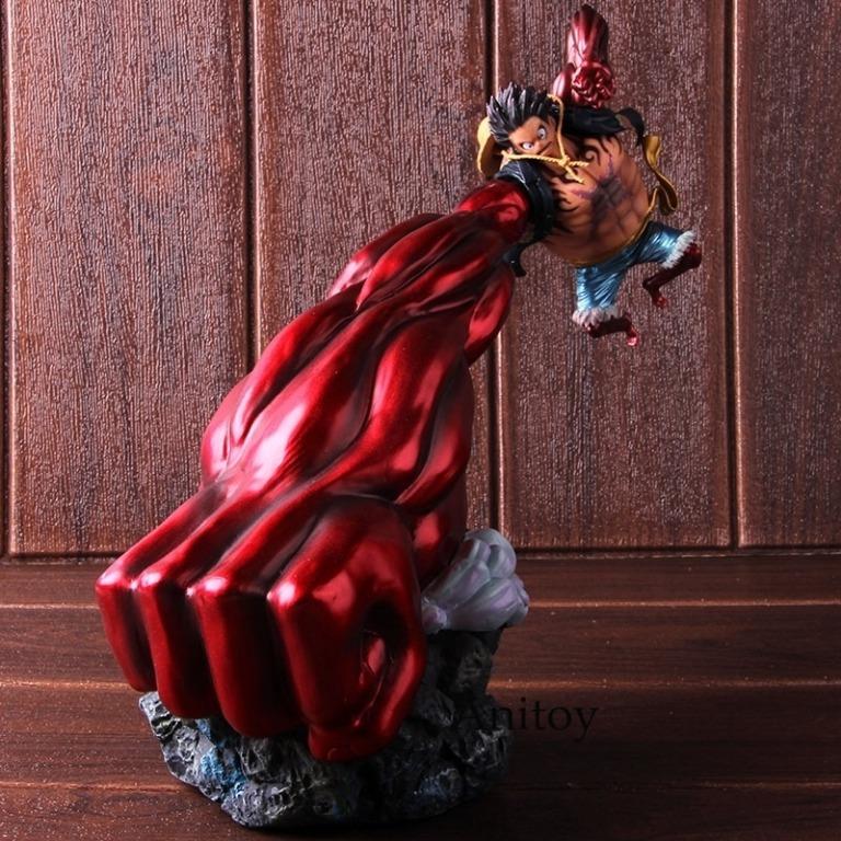 Anime One Piece Monkey D Luffy Gear 4 Side Punch Statue Figure Model ...