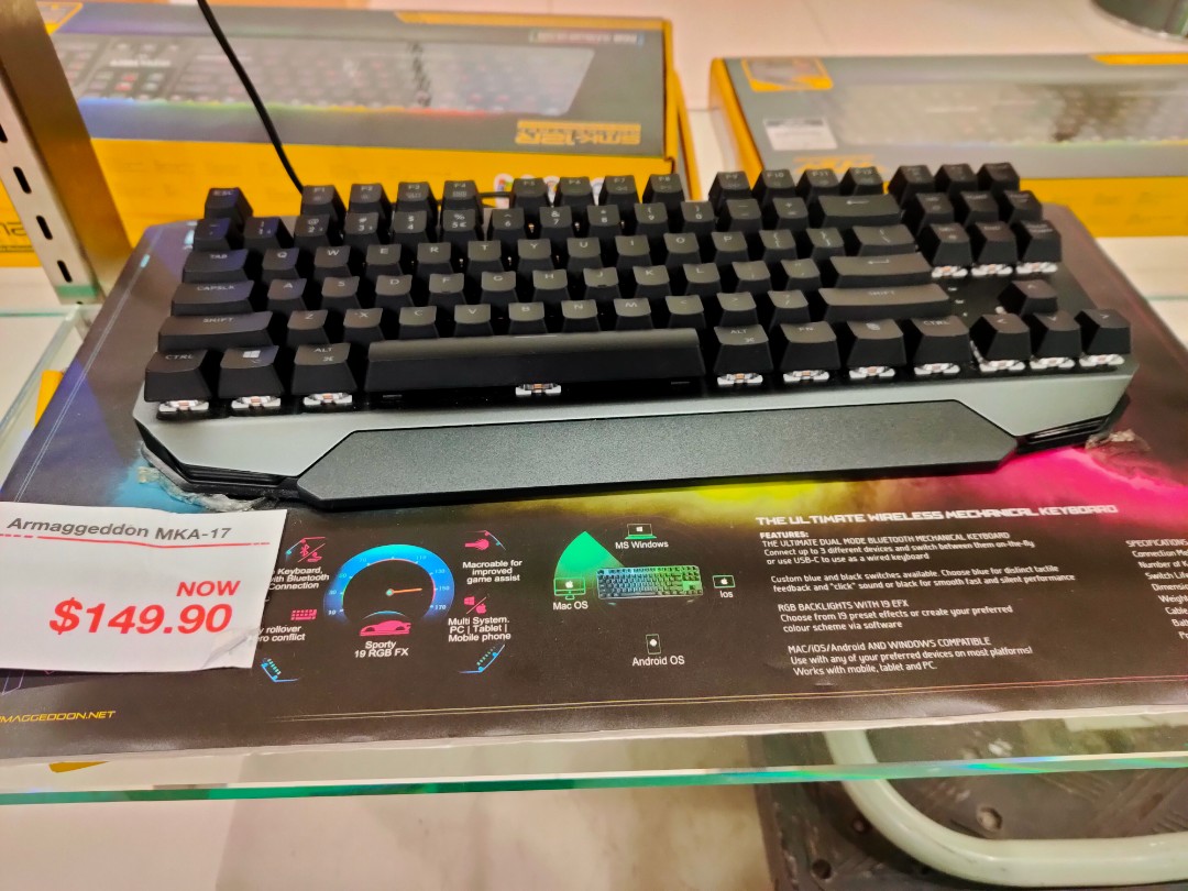 Armageddon MKA17 Avenger wireless mechanical keyboard, Computers & Tech ...