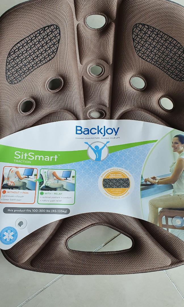 Backjoy SitSmart Traction in Taupe, Furniture, Tables & Chairs on Carousell