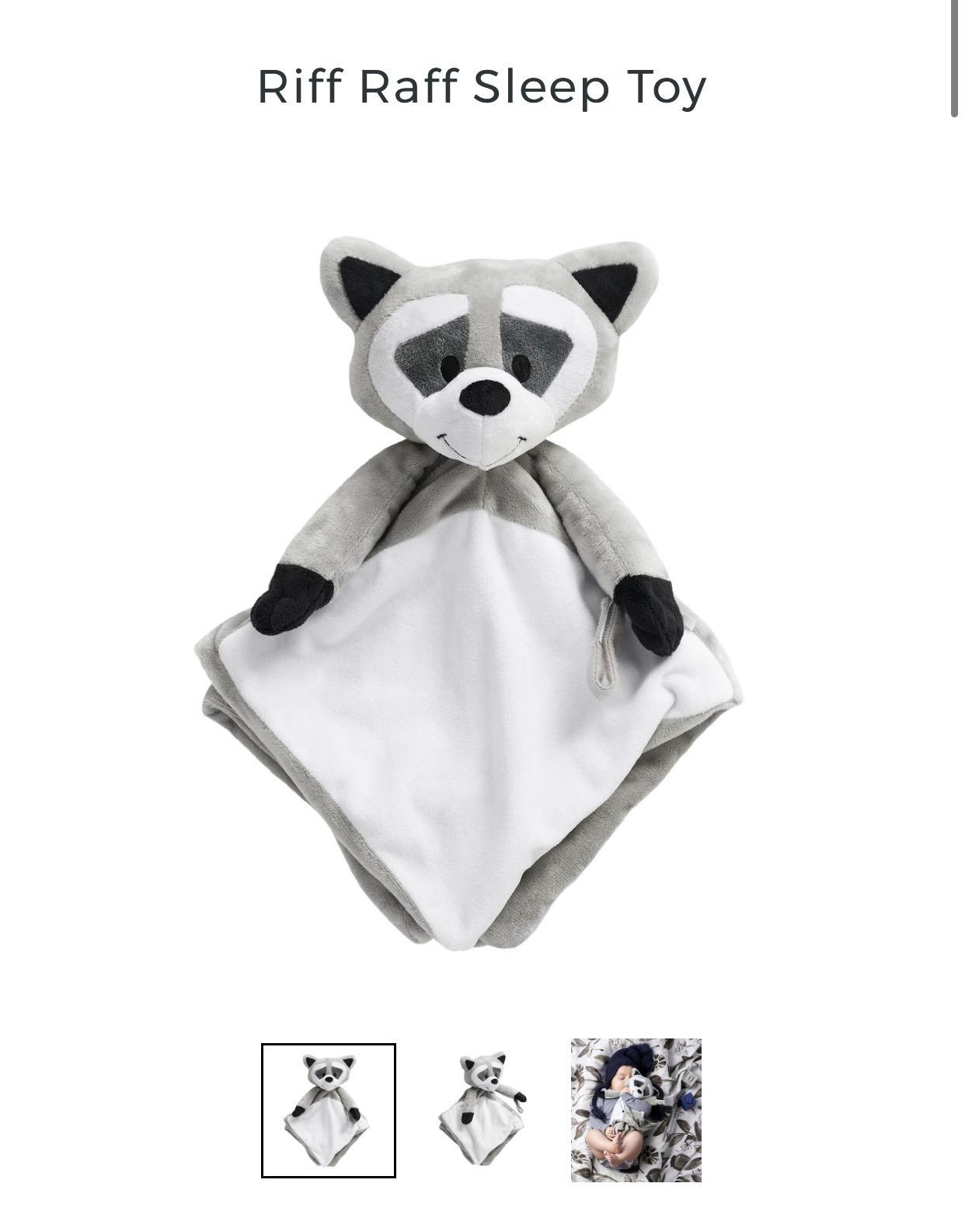 BNIB Australia Riff Raff Sleep Toy Raccoon, Hobbies & Toys, Toys ...