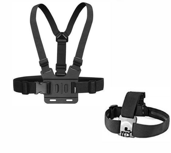 CHEST STRAP + HEAD STRAP MOUNT FOR ACTION CAM, Photography, Photography ...
