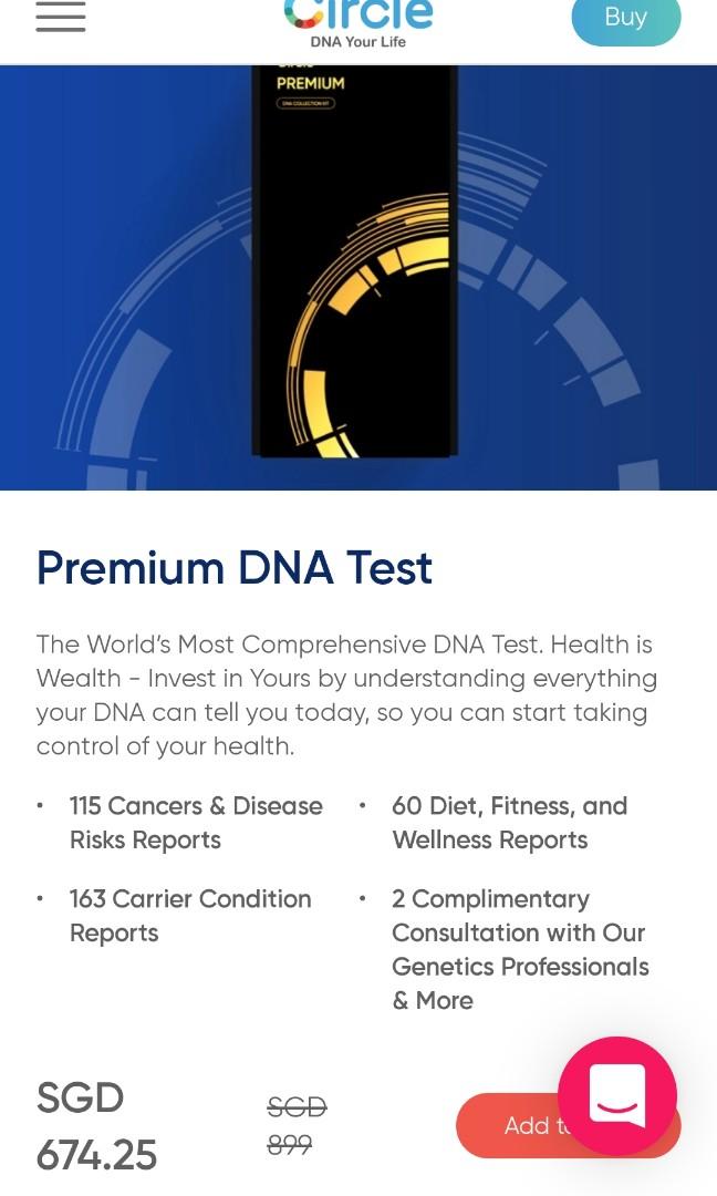Circle DNA Premium Test Kit (free delivery), Everything Else on Carousell