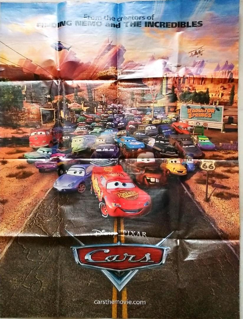 DISNEY & PIXAR POSTER "CAR", Hobbies & Toys, Collectibles & Memorabilia ...