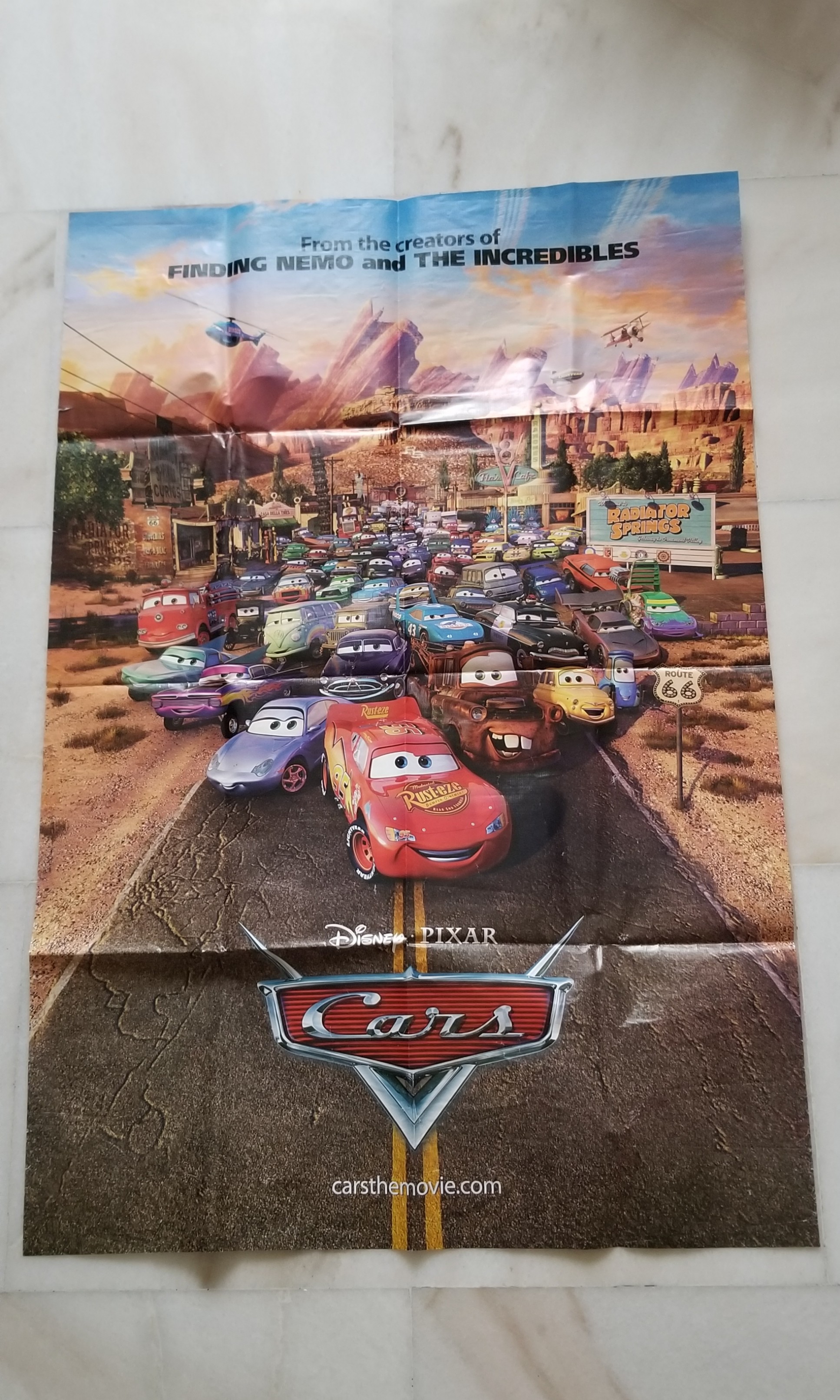 DISNEY & PIXAR POSTER "CAR", Hobbies & Toys, Collectibles & Memorabilia ...