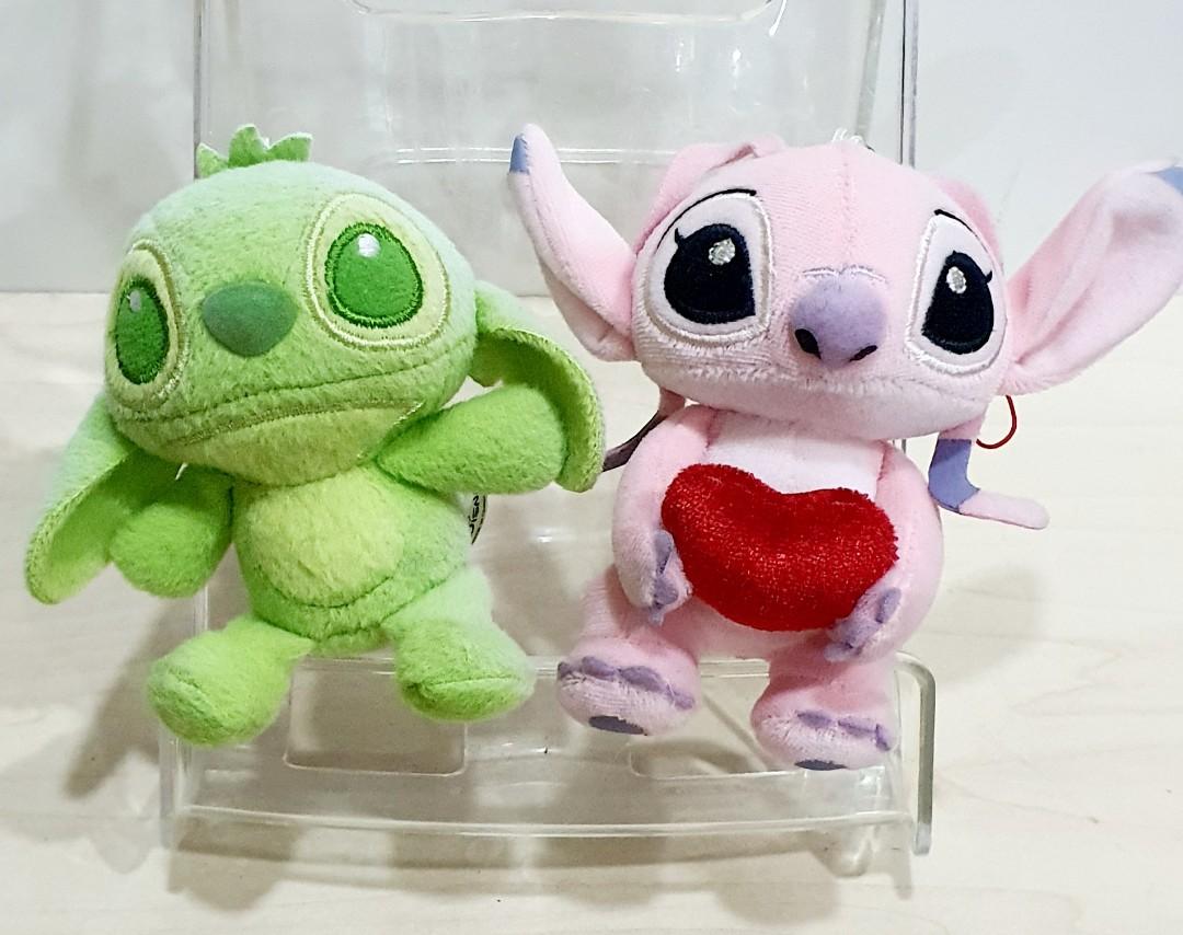 Disney Stitch and Angel plush keychain pair, Hobbies & Toys ...