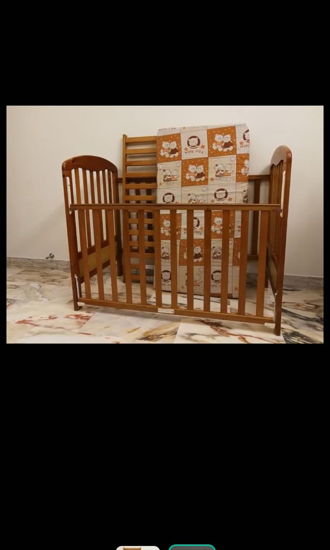 Free: Baby Cot (adjustable side panel), Babies & Kids, Cots & Cribs on ...