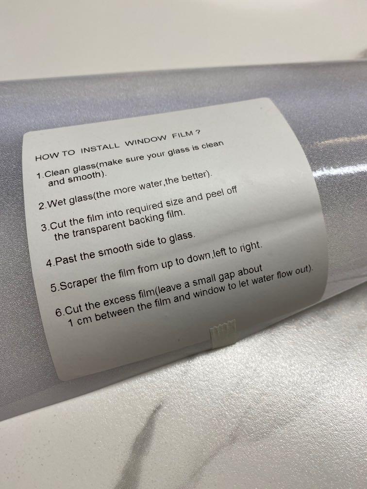 Frosted glass sticker (30cm x 100cm, Hobbies & Toys, Stationery & Craft ...