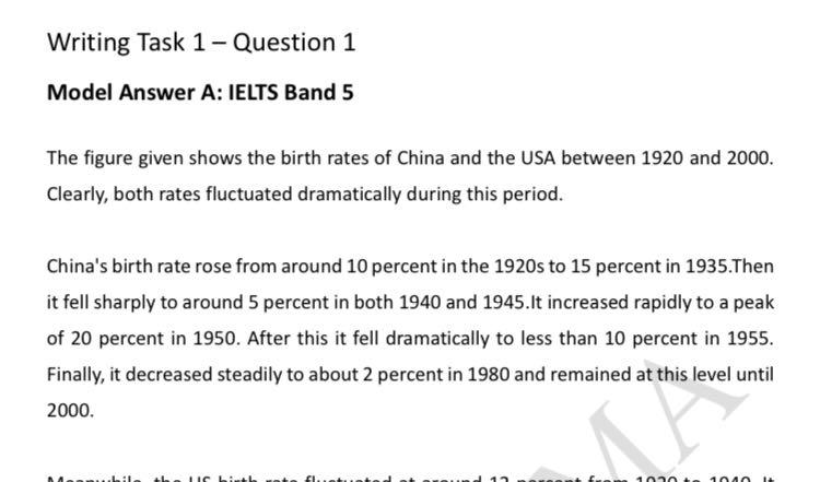 IELTS Writing model answer past paper 範文, 興趣及遊戲, 書本 & 文具, 補充練習 - Carousell