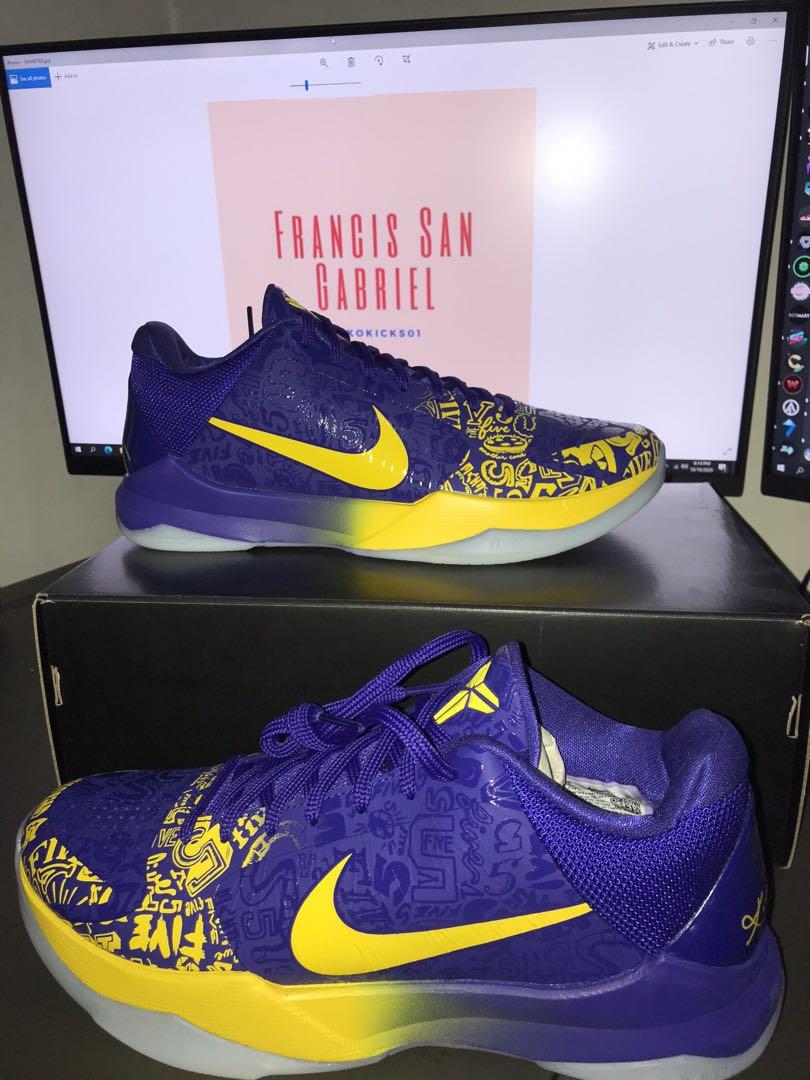 Kobe V Protro 5 Rings, Men's Fashion, Footwear, Sneakers on Carousell