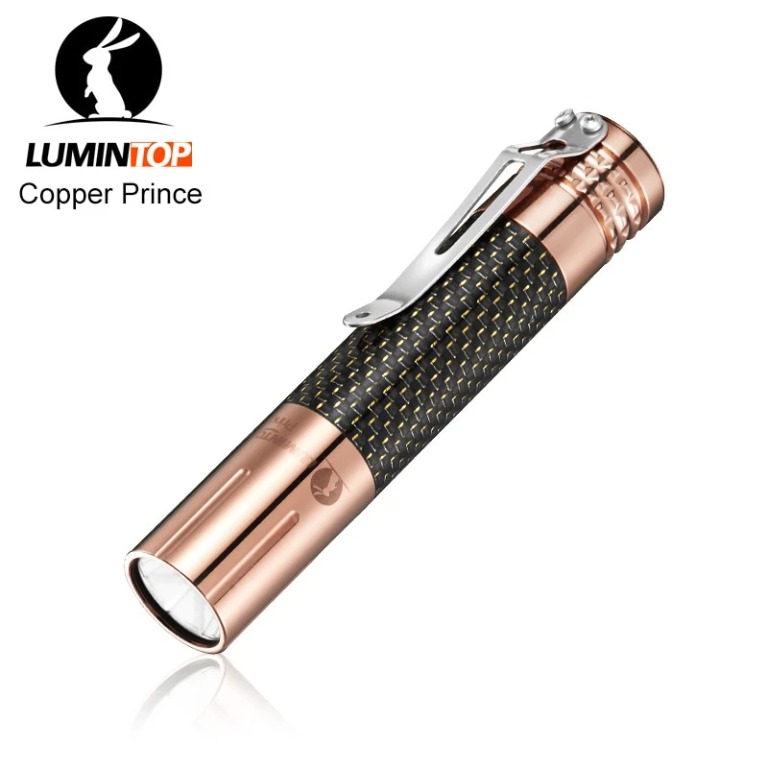 Lumintop Prince Copper + Carbon Fibre 1050 Lumens 18650 LED Flashlight ...