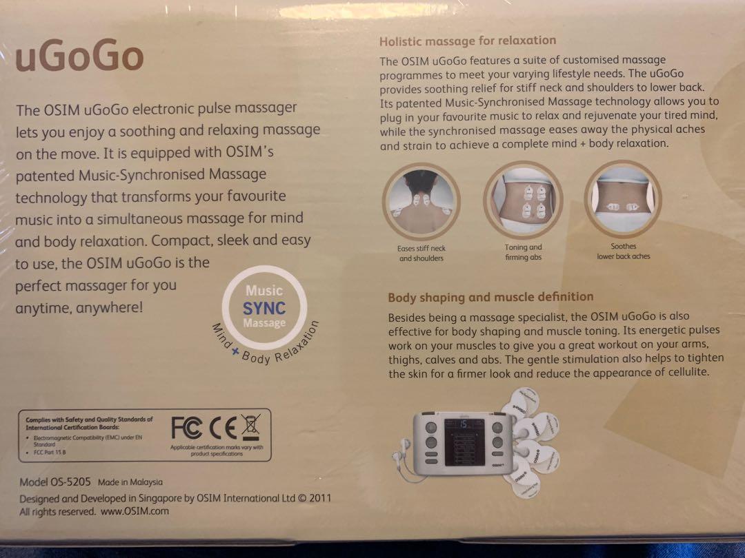 OSIM uGoGo electronic pulse Massager 全新未開 按摩機 II, 健康及營養食用品, 按摩紓緩用品 ...