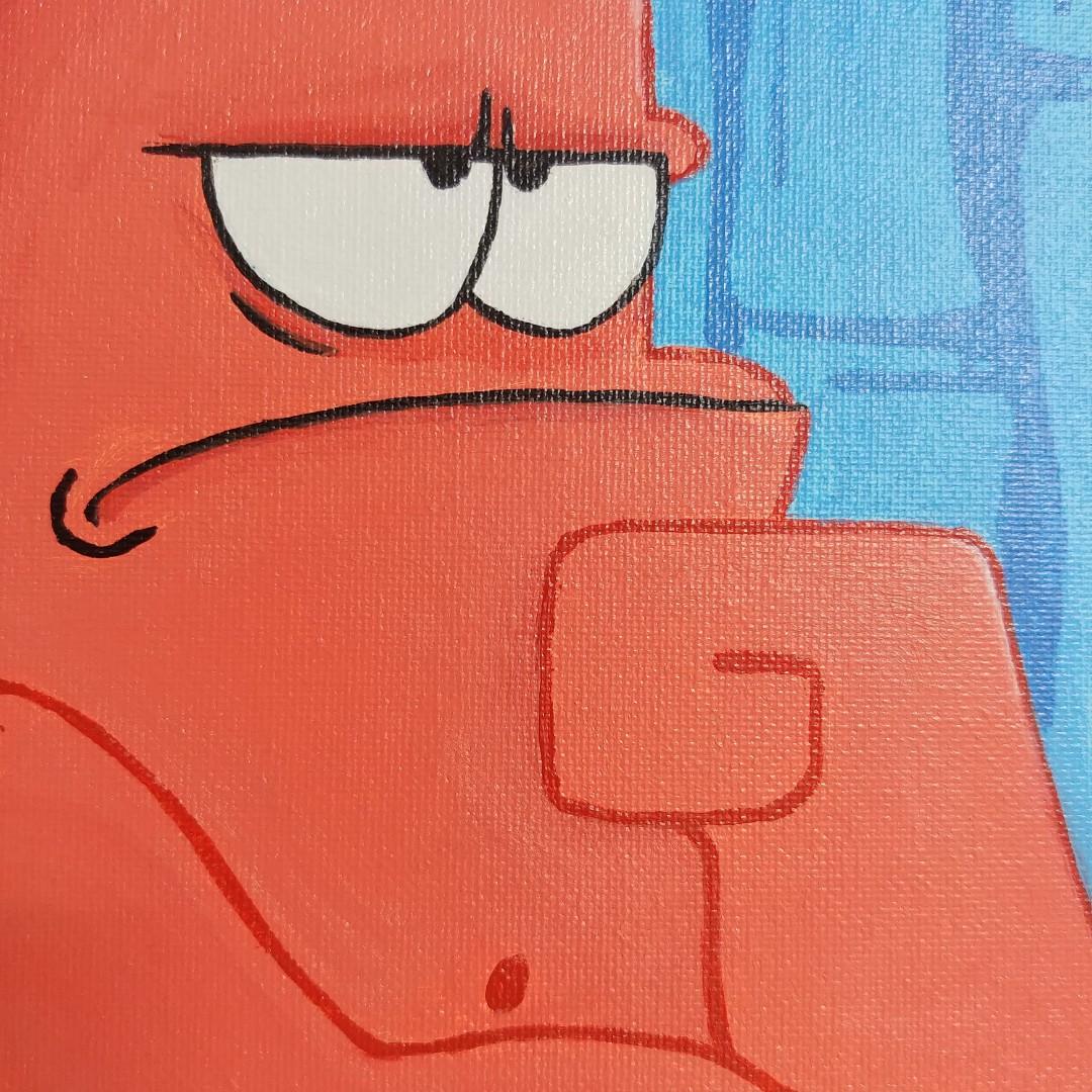 "Patrick Thinking" Spongebob Acrylic Painting (Made-to-order), Hobbies ...