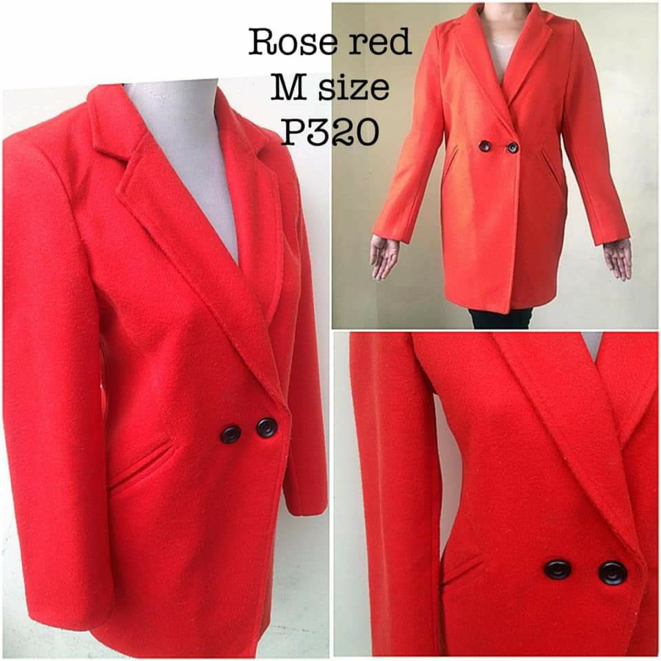 Rose red, Women's Fashion, Coats, Jackets and Outerwear on Carousell