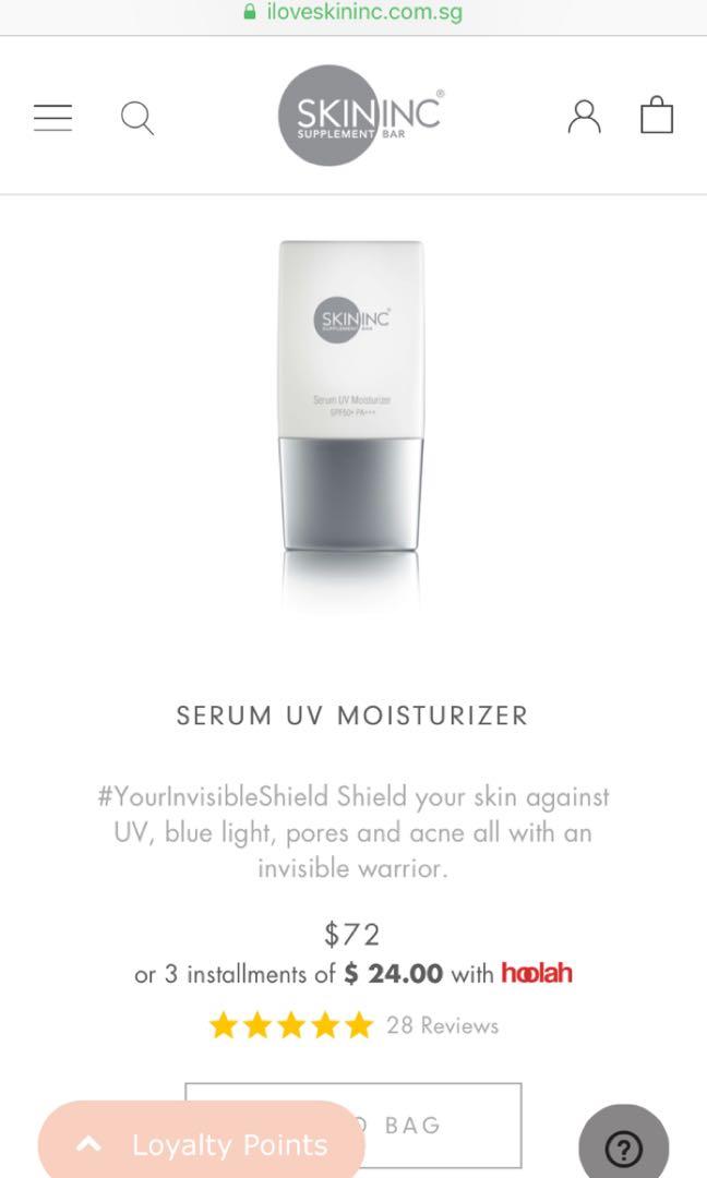 Skin Inc serum UV moisturizer, Health & Beauty, Face & Skin Care on ...