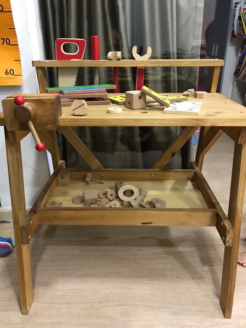 Solid wood work station, Babies & Kids, Baby Nursery & Kids Furniture ...